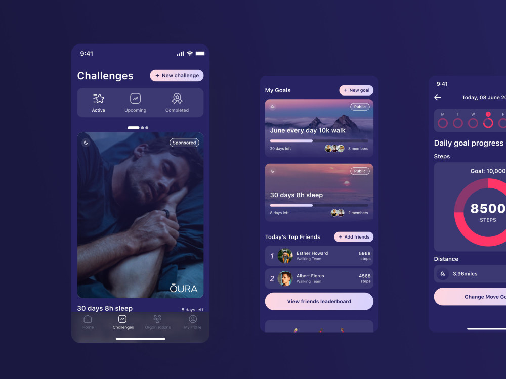 - UI/UX Design for Fitness & Activity Tracking mobile app | Figma | Upwork