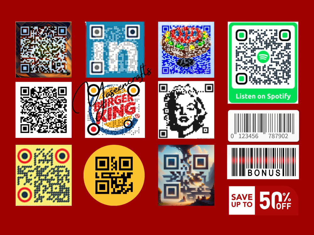 Create qr code generate barcode label price tag sticker qr code logo ...