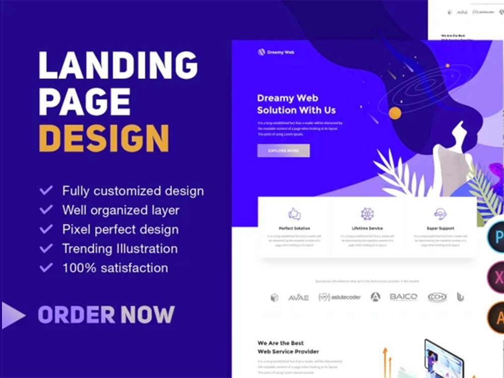 Landing Page design for your website | Upwork
