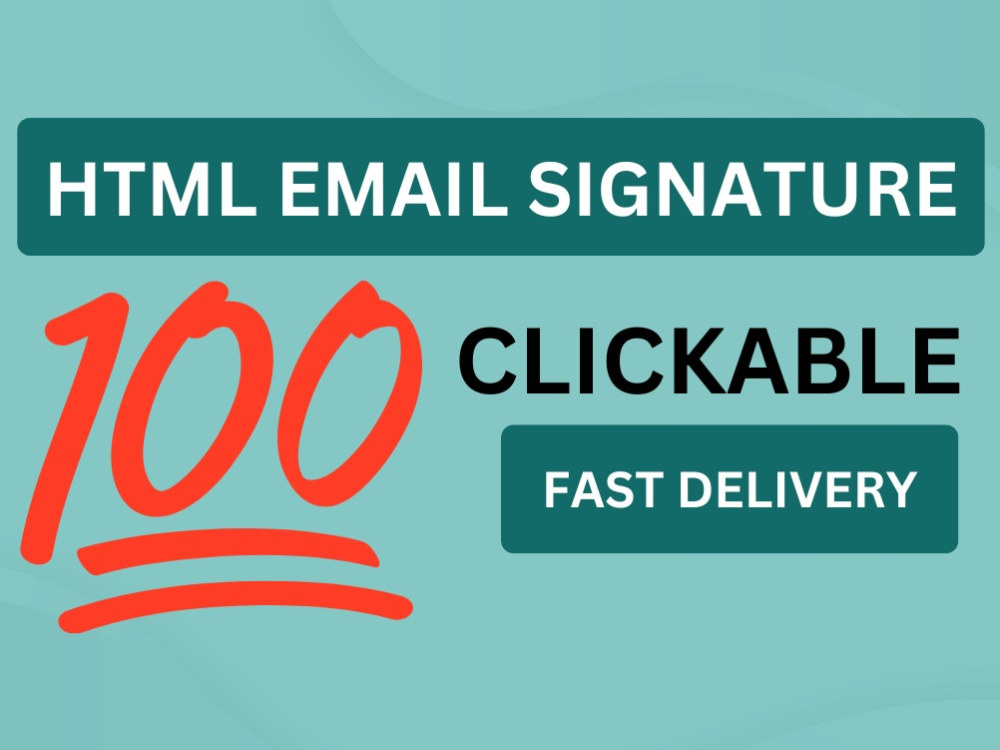 Clickable animated html email signature | Upwork
