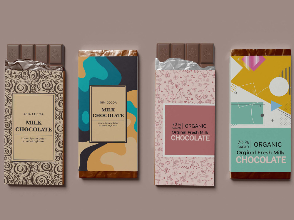Creative chocolate bar label packaging design | Upwork