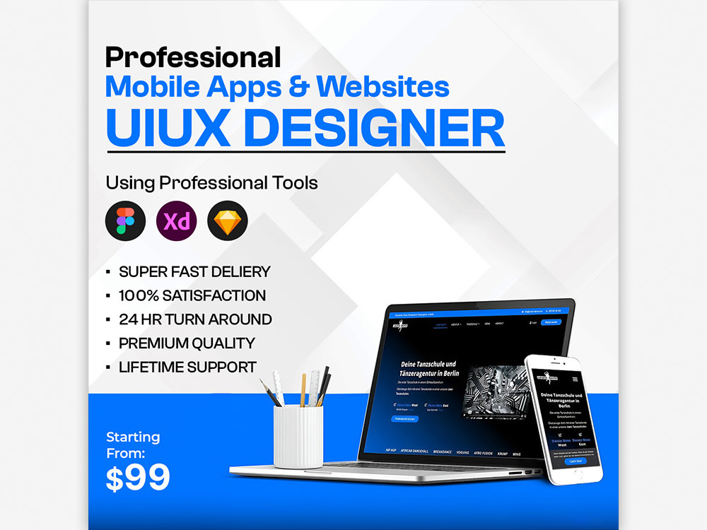 Responsive, creative, and modern UI/UX website/landing page design in Figma | Upwork