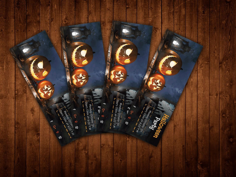 Event ticket, certificate, barcode, wedding invitation and door hanger ...