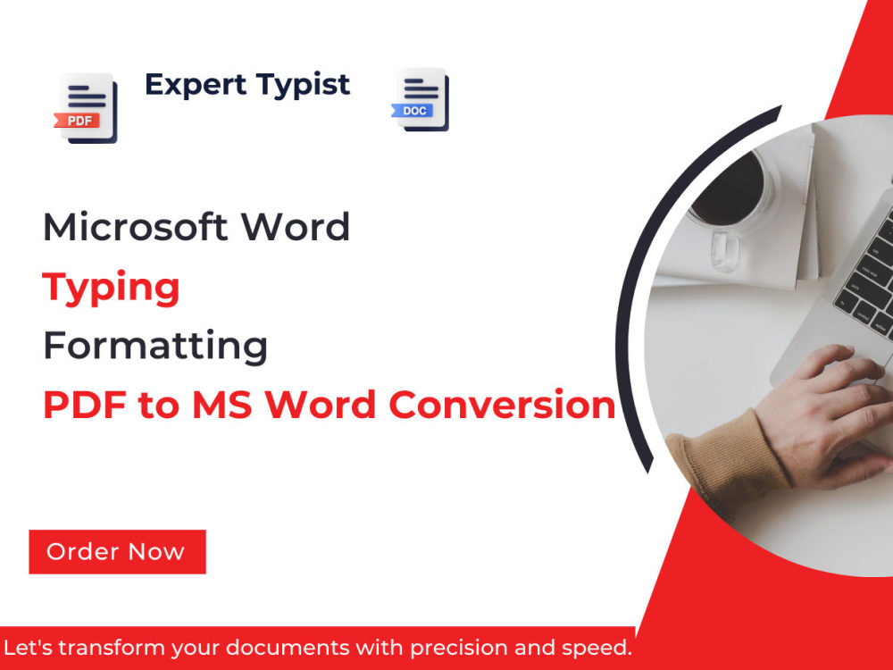 Microsoft Word Typing and Formatting | PDF to MS Word | Expert Typist | Upwork