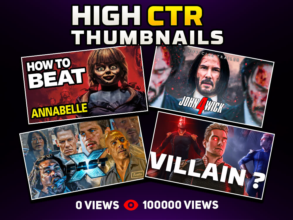 High CTR movie Thumbnails | Upwork
