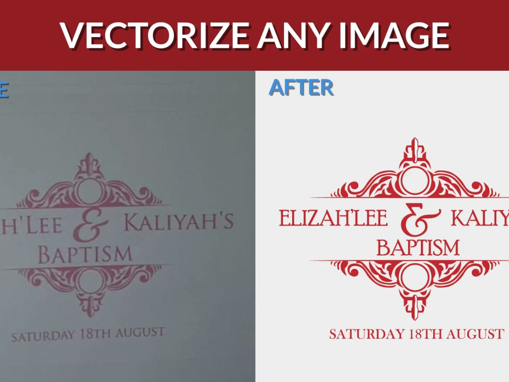 A vectorized image, convert logo to vector, and vector tracing | Upwork