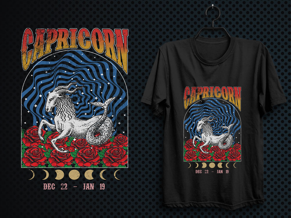 Custom zodiac sign T-shirt design | Upwork