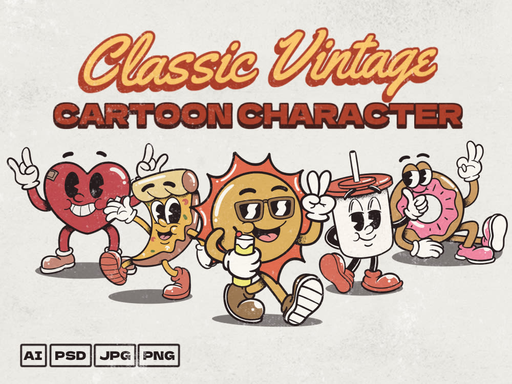 Custom retro vintage cartoon character | Upwork
