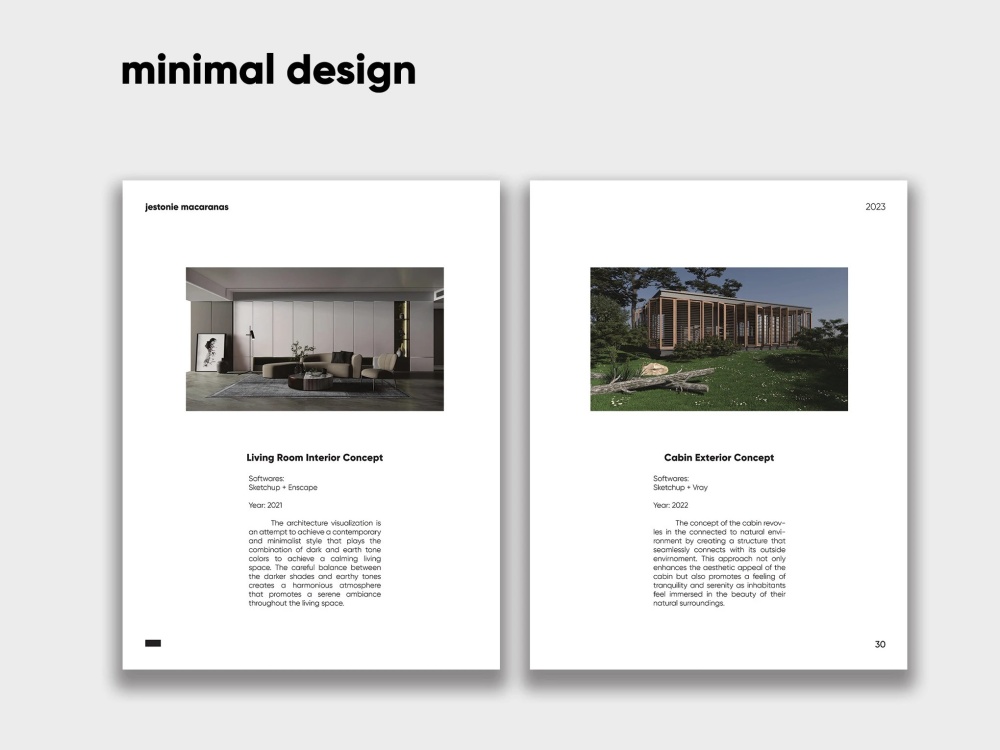 A minimal and professional document layouts in PDF and other formats ...