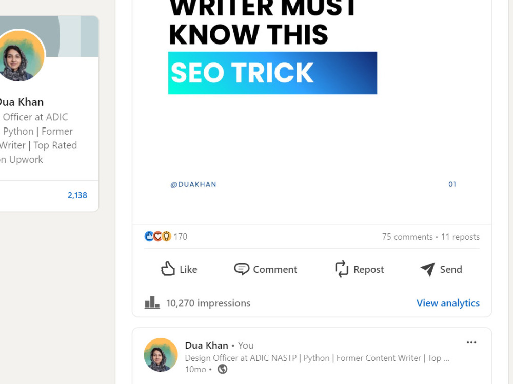 Engaging LinkedIn posts and a profile audit | Upwork