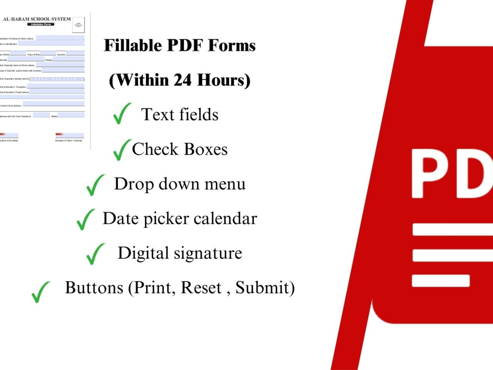 Interactive Fillable PDF Forms within 24 hours | Upwork