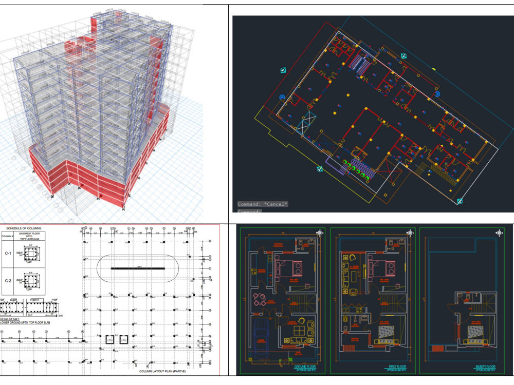 Comprehensive CAD Drawings for Architectural and Structural Projects ...