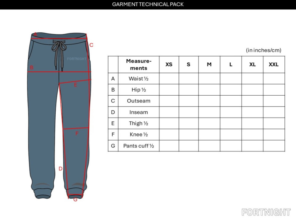 Fashion Tech Pack with garment illustrations & other product details ...