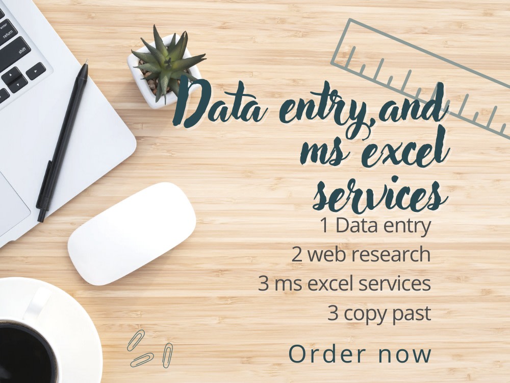 Data entry, ms excel, web research, typing, and copy-pasting duties | Upwork