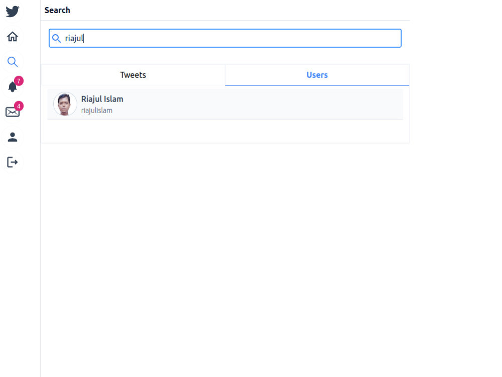 Twitter Clone | Messaging | notification | Group Chats | Upwork