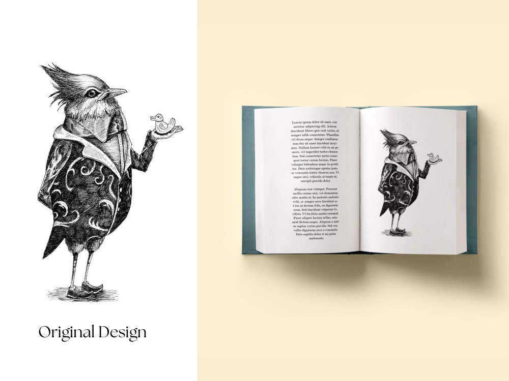 A professional hand draw illustration in victorian vintage retro style ...