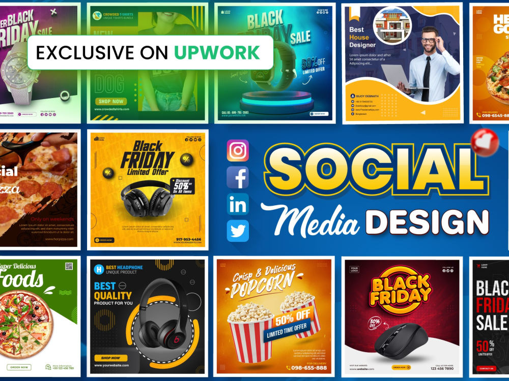 Modern design and attractive post for social media contest | Upwork