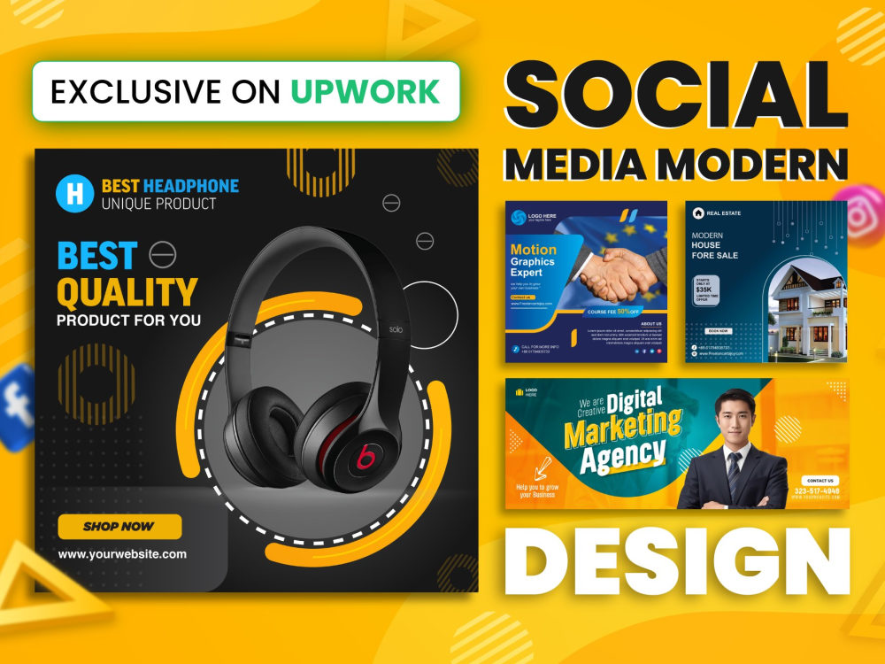 Modern design and attractive post for social media contest | Upwork
