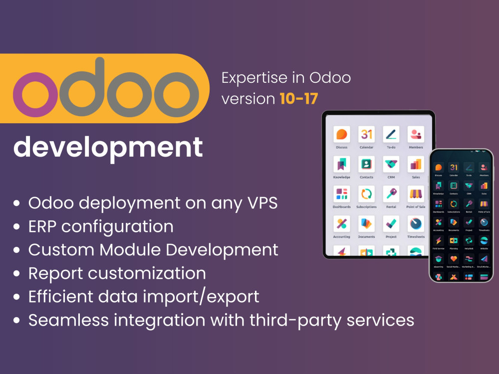 Odoo customisation, odoo module, website & custom report development ... Odoo customisation, odoo module, website & custom report development ...