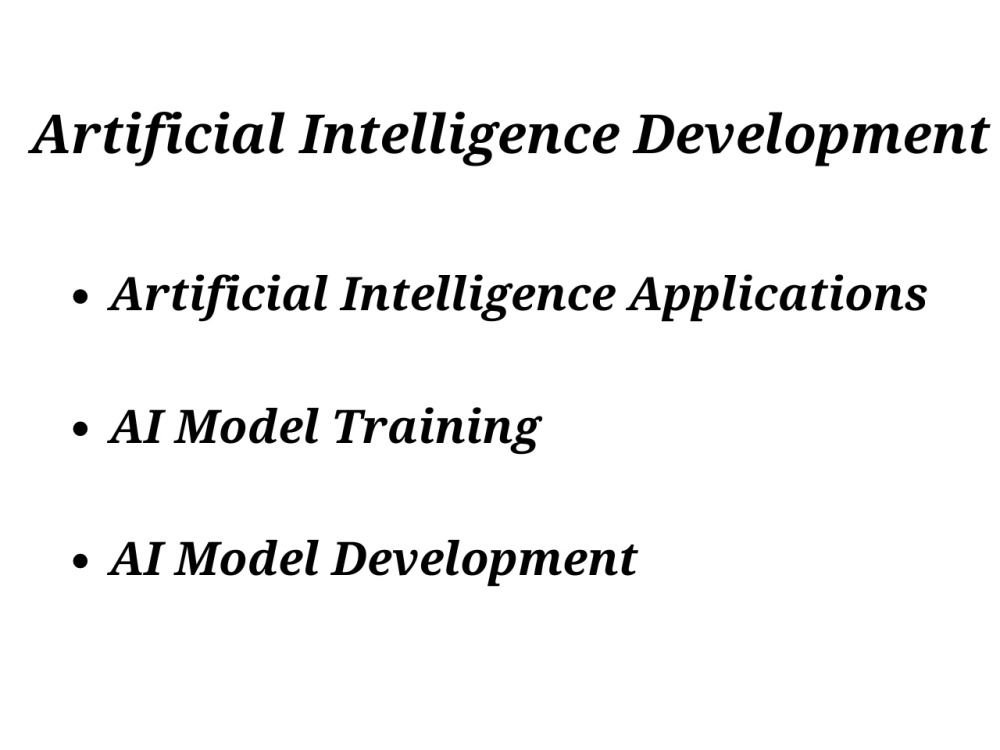 Artificial Intelligence App | Artificial Intelligence Models Training | Upwork