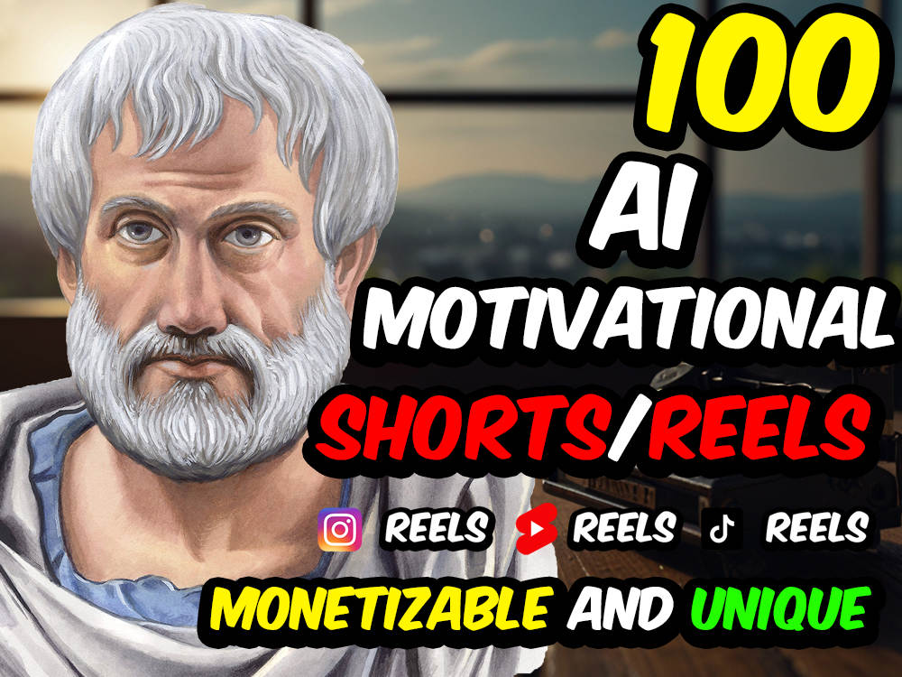 A viral faceless AI Motivational Youtube short/TikTok/Instagram Reel ...