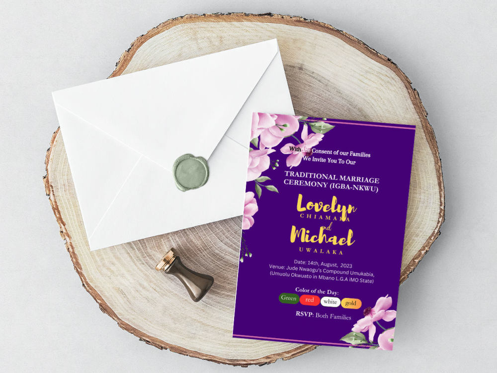 A beautiful Customized Wedding Invitation that will thrill your guests ...