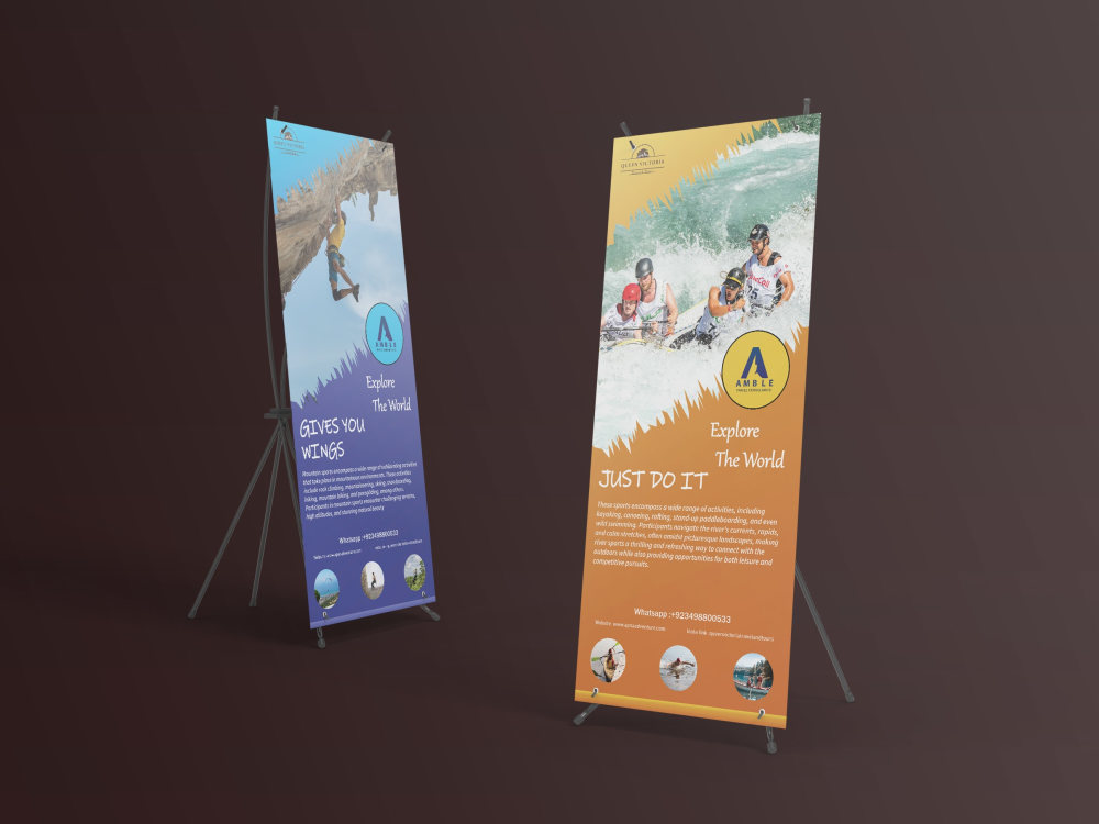 Outstanding roll up banner design, roll up banner, standy banner | Upwork
