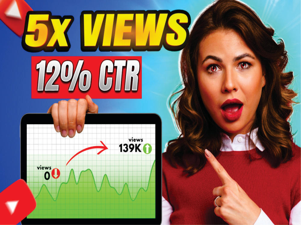 Eye-catchy YouTube thumbnail design, YouTube thumbnail designer ...