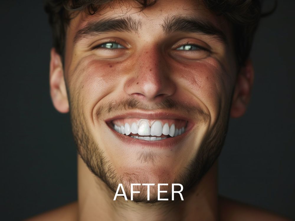 Teeth whitening using Photoshop AI | Upwork