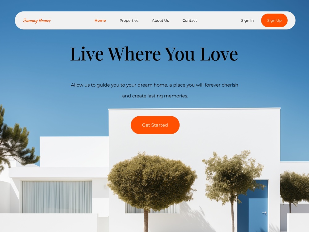 A real estate website design on Figma | Upwork