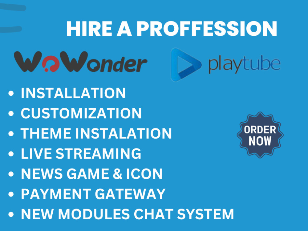 Wowonder, Playtube Installation, Customization, reskining & Bug fixing ... Wowonder, Playtube Installation, Customization, reskining & Bug fixing ...