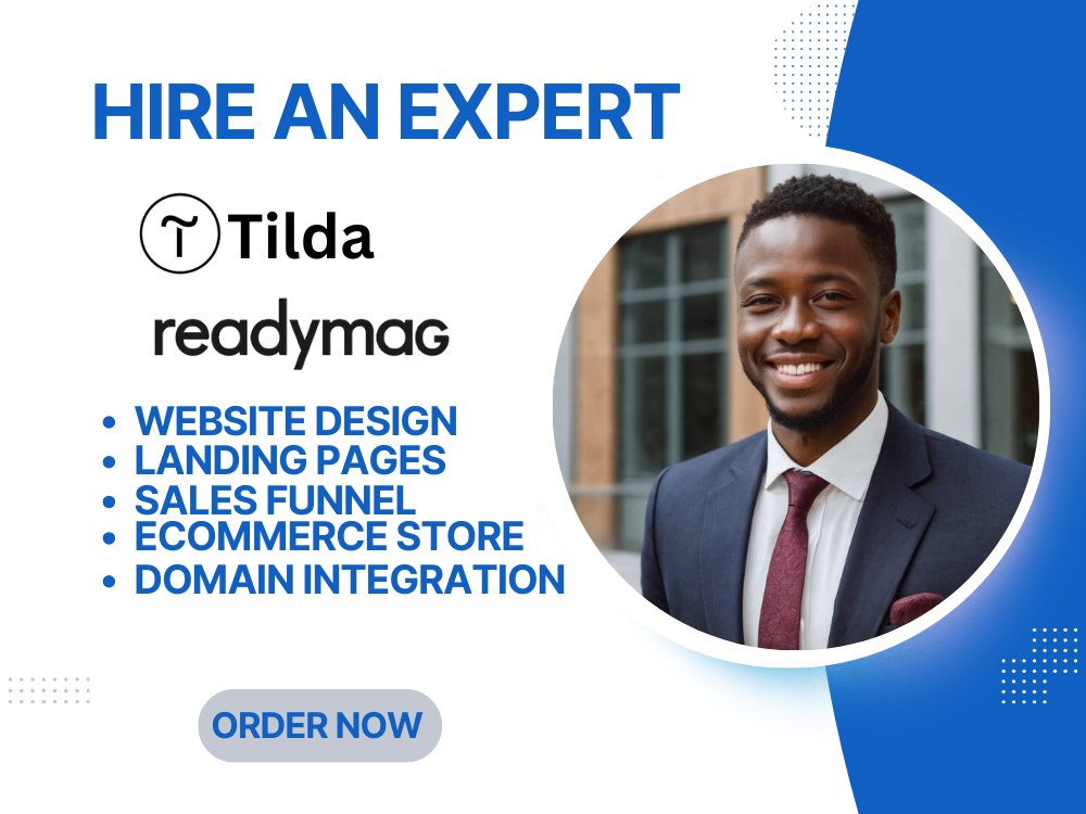 A User-friendly Readymag and Tilda Website | landing page | Web Redesign | Upwork