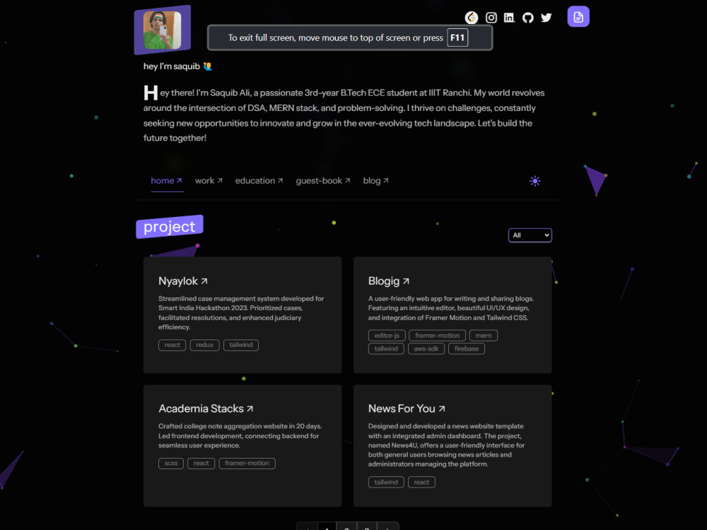Portfolio Website (Next/React/Tailwind/FramerMotion) Fullstack | Upwork
