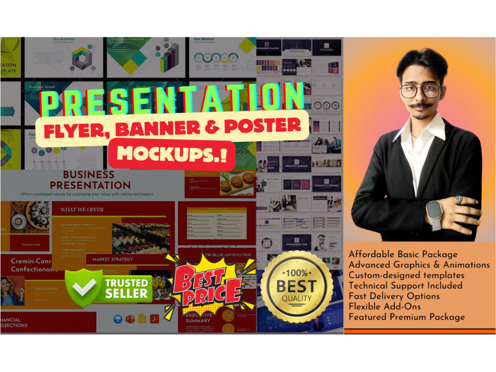 Professional business presentations with infographics in best price ...
