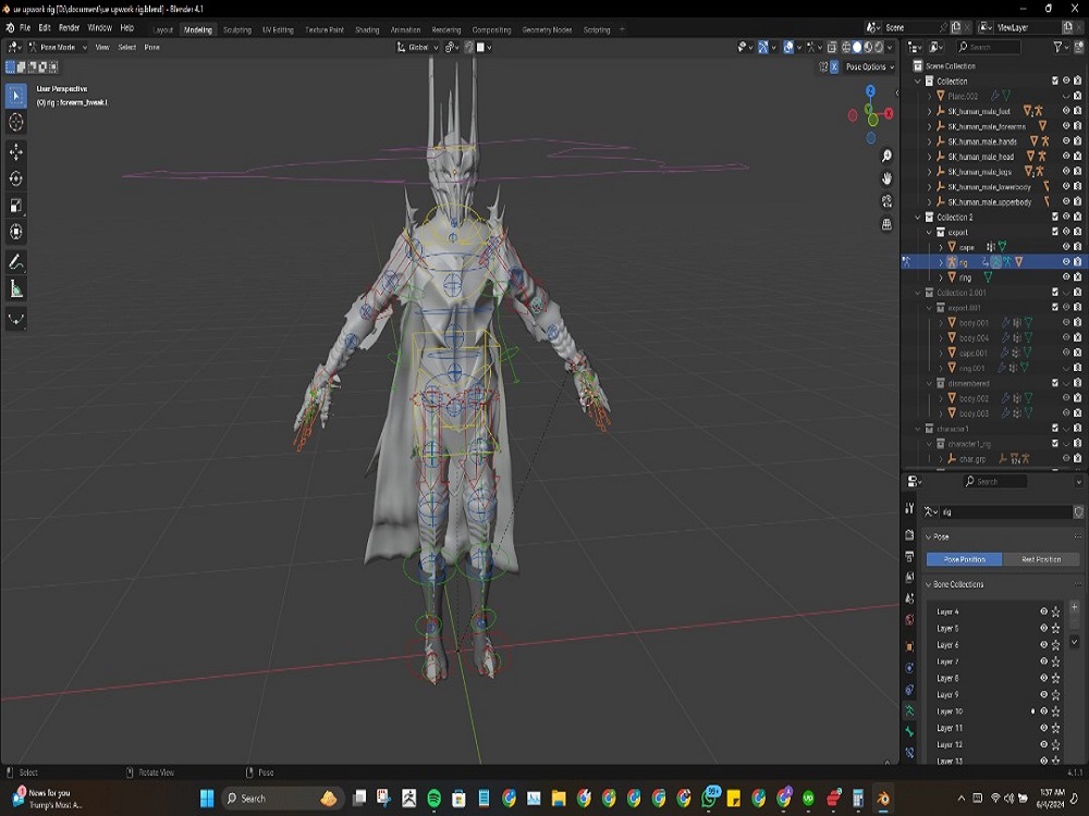 Your modeling rigged with unreal engine skeleton | Upwork