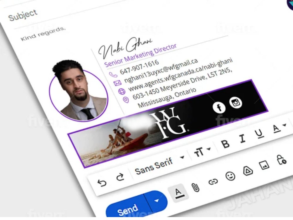 Clickable HTML email signature for outlook, Gmail, etc. | Upwork