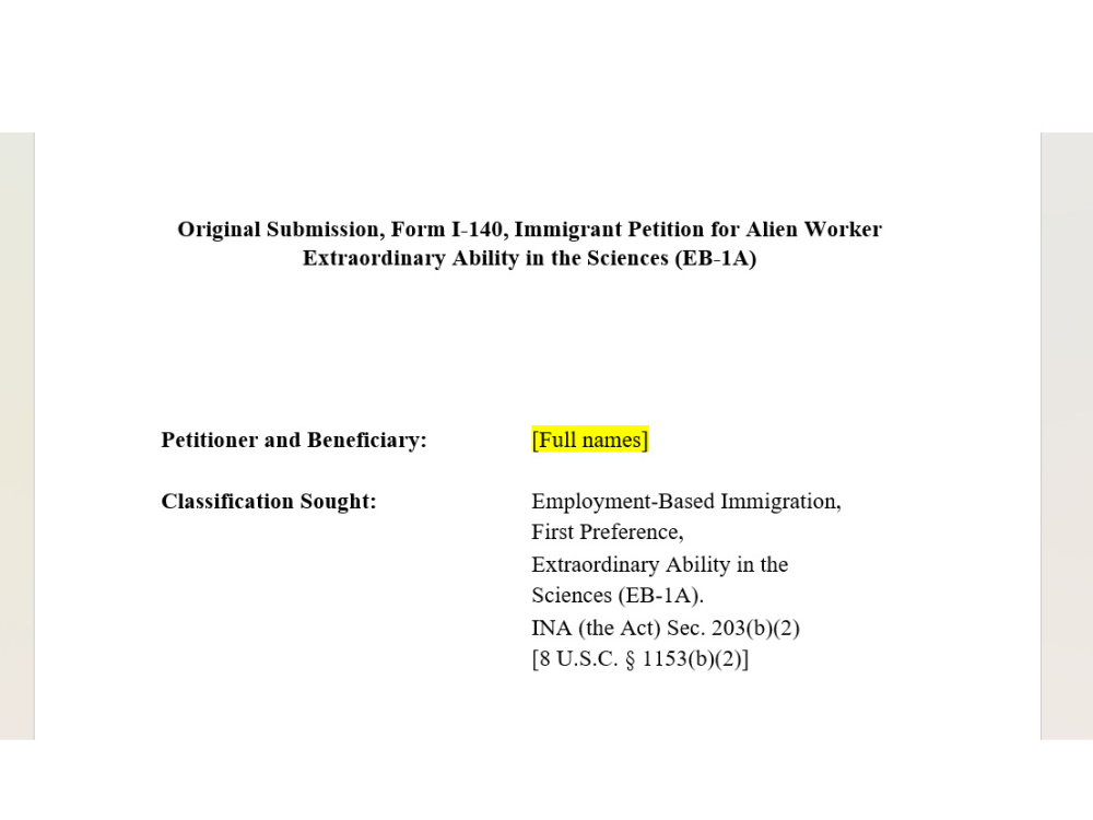 A do-it-yourself (DIY) EB1A template | Upwork