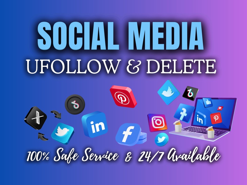 Manual unfollow followings and delete posts on social media | Upwork