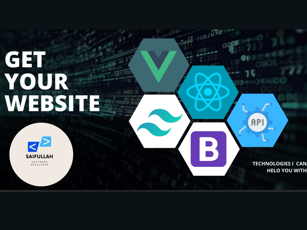Vue and react website with tailwind | Upwork