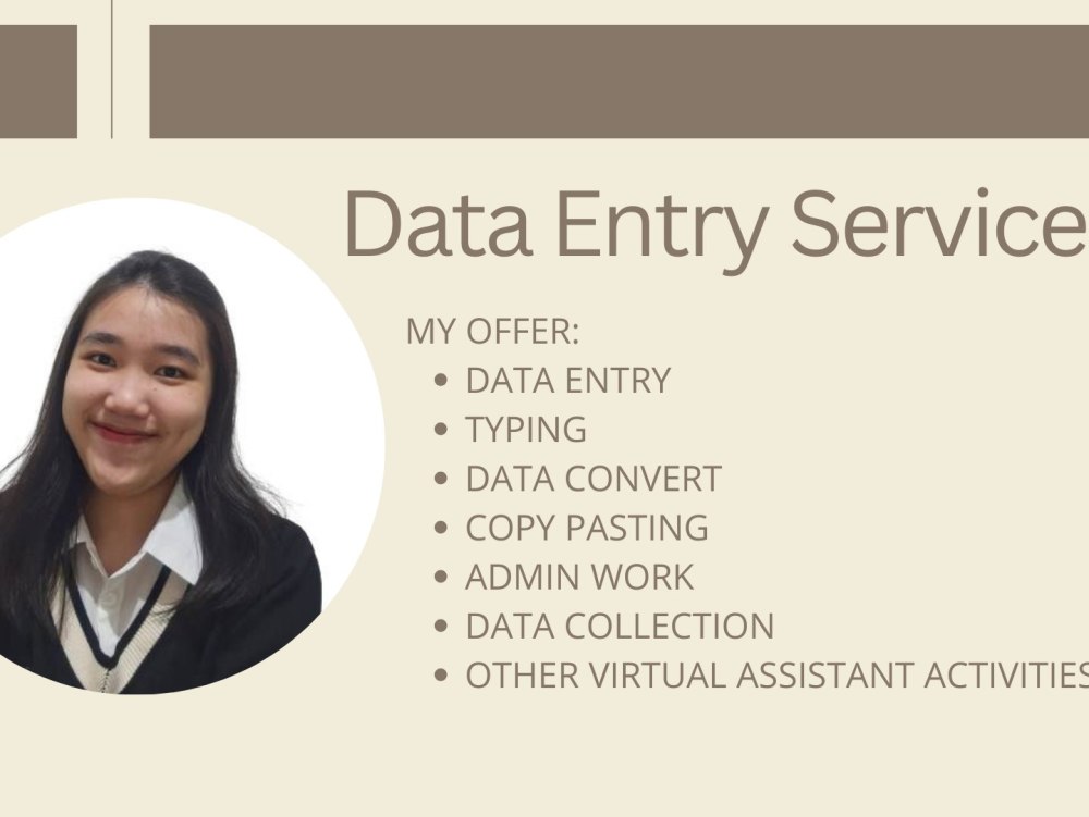 A fantastic virtual assistant for data entry works | Upwork