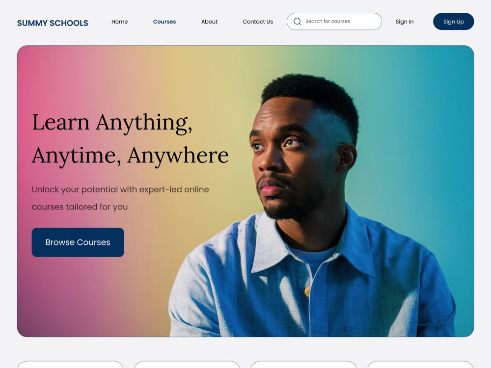 Design of an educational/online course website - Figma - UI/UX | Upwork