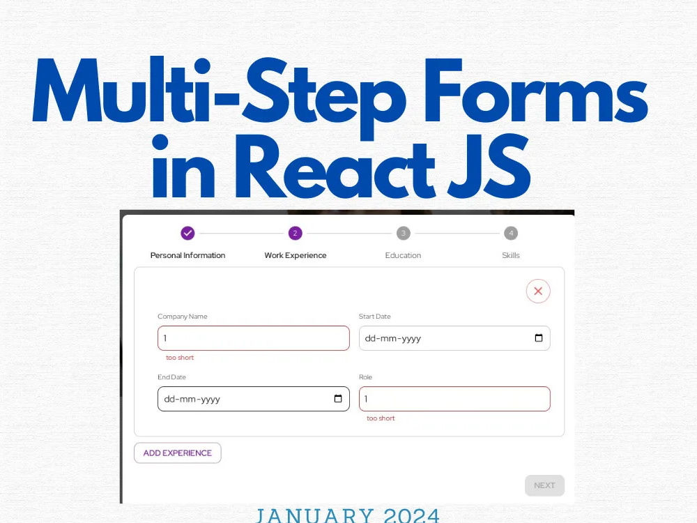 Engaging And Interactive Multistep Forms In React Js Upwork