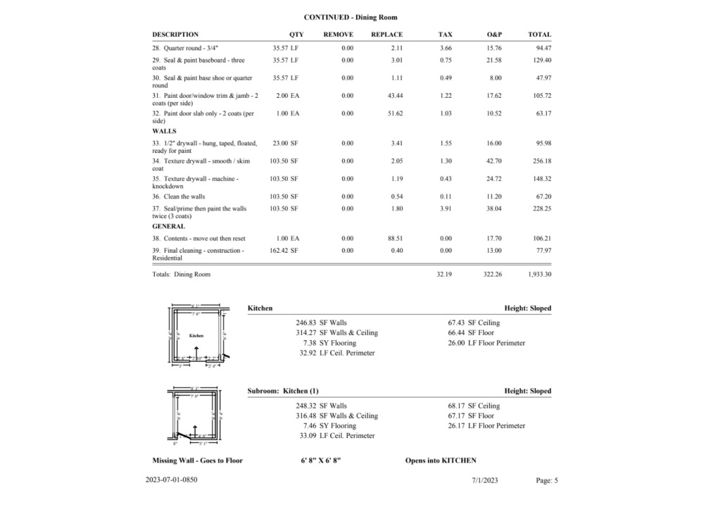 Xactimate supplement and damaged insurance claim estimates | Upwork