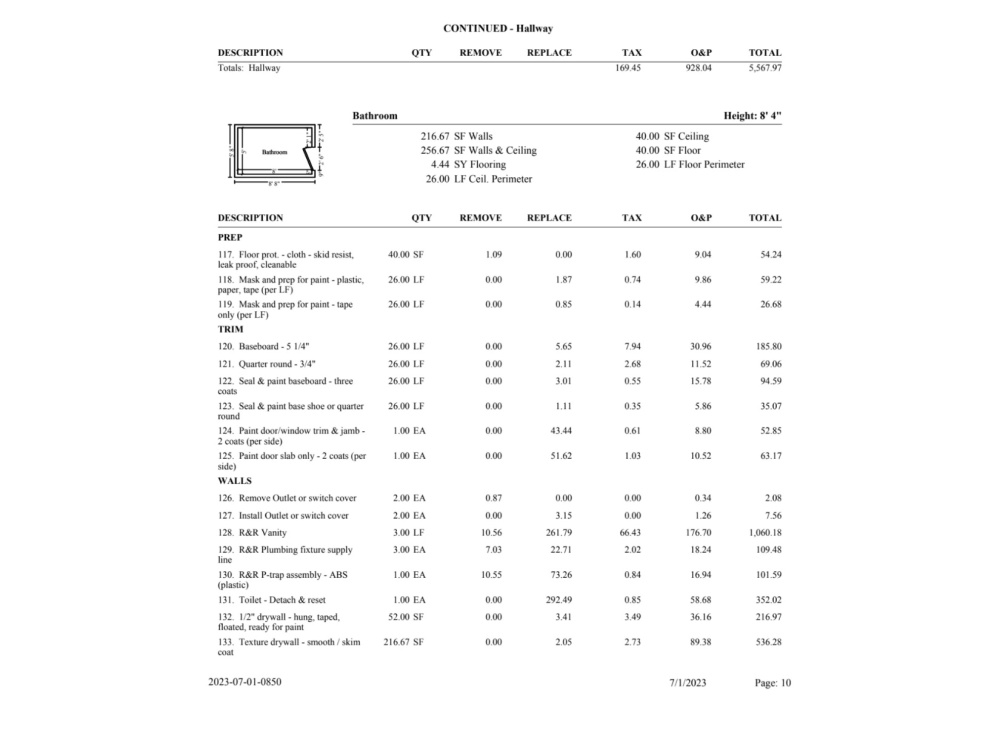 Xactimate supplement and damaged insurance claim estimates | Upwork