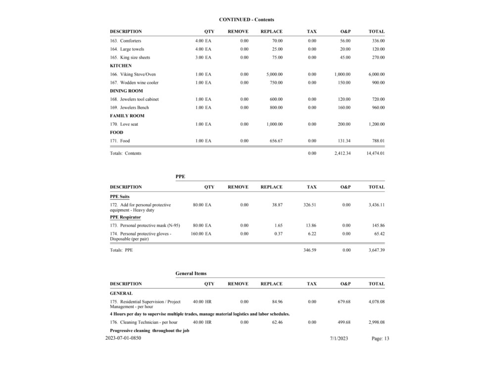 Xactimate supplement and damaged insurance claim estimates | Upwork