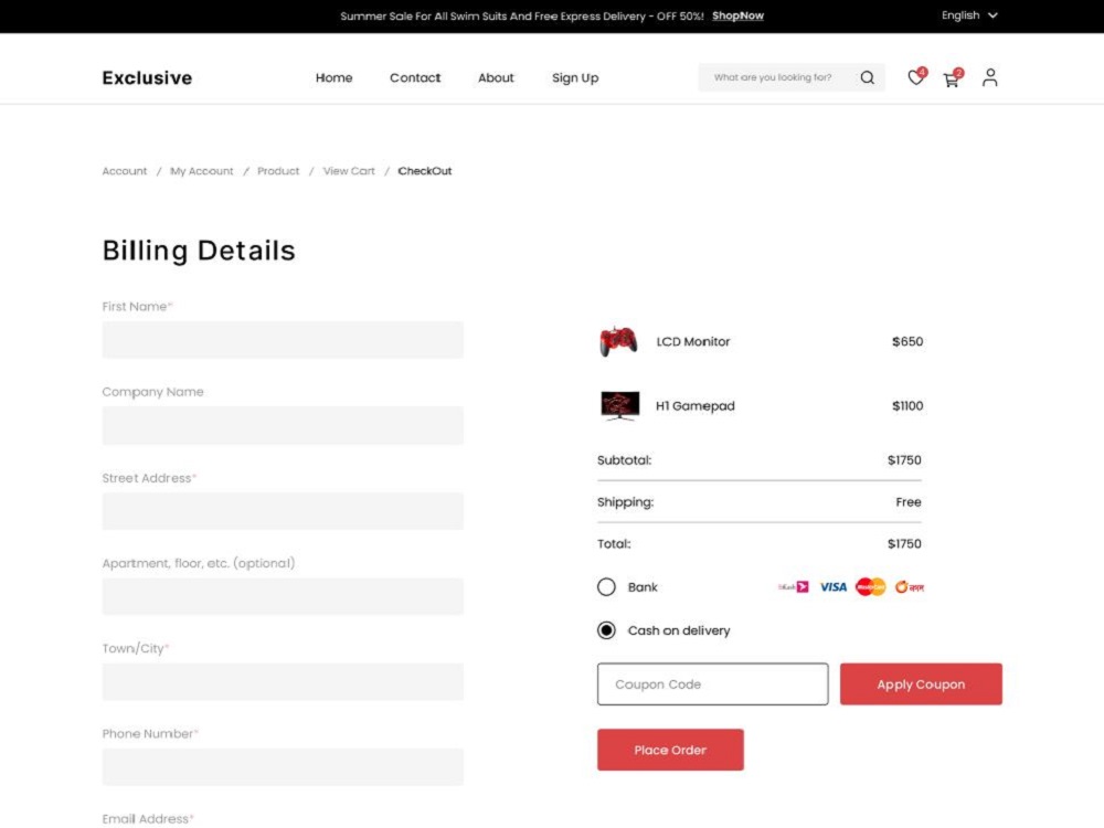 Professional E-Commerce Website UI/UX Design | Upwork Professional E-Commerce Website UI/UX Design | Upwork