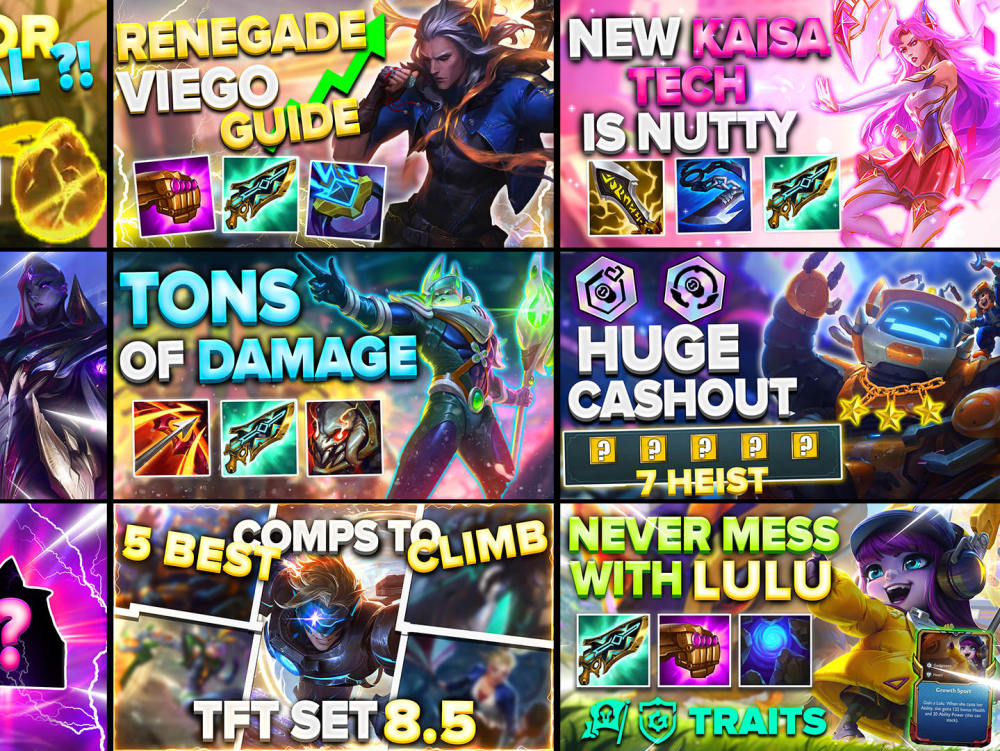 TFT teamfight tactics thumbnails eyecathing | Upwork