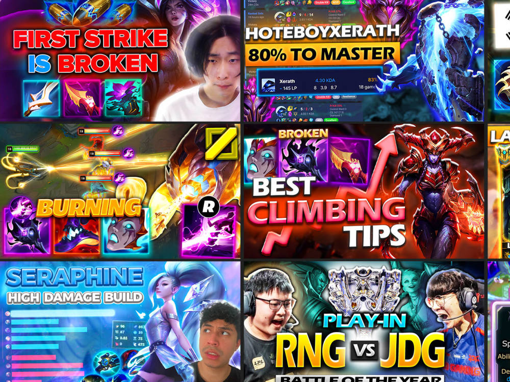 League of Legends Thumbnails Eyecatching | Upwork