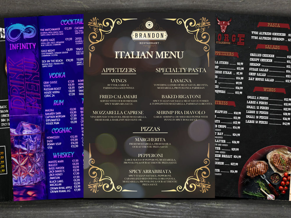 Amazing Restaurant, Food, Drink Bar Menu | Upwork