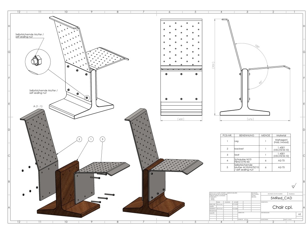 Sheet metal model 2D manufacturing drawing laser cut punching bending ...